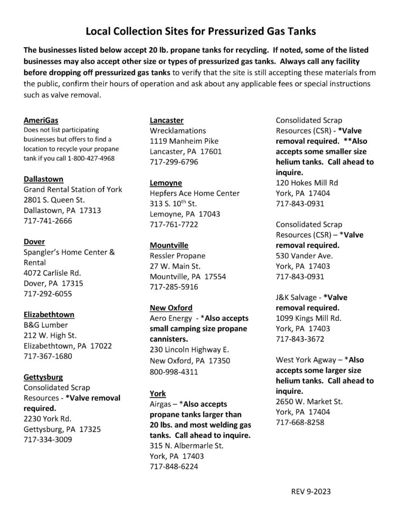 Pressurized Gas Tanks - YCSWA